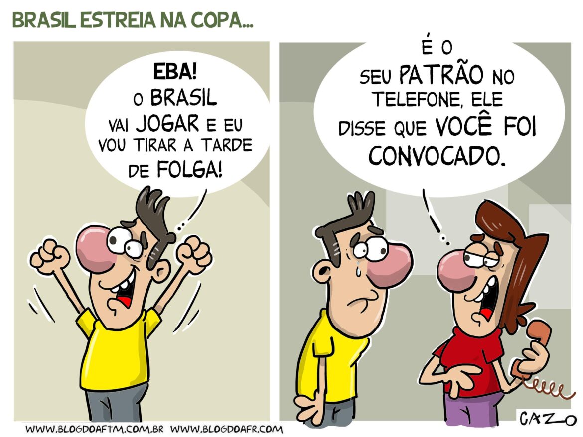 #Charge: Brasil estreia na Copa - Blog do AFTM