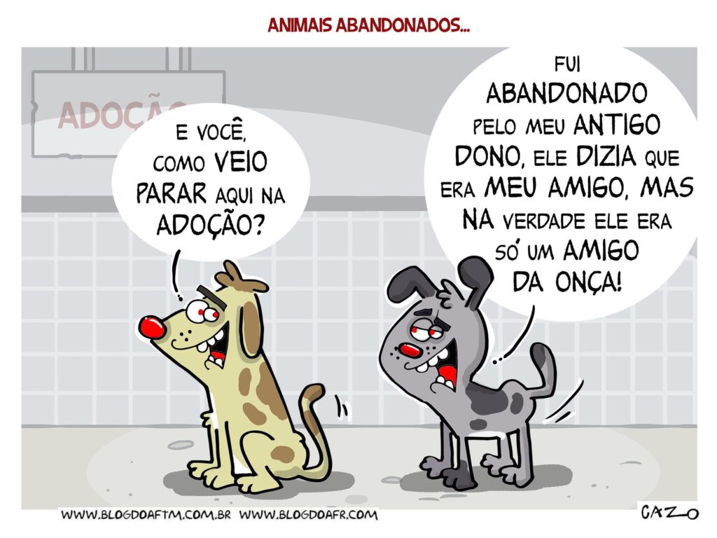 Charge: Animais abandonados - Blog do AFTM