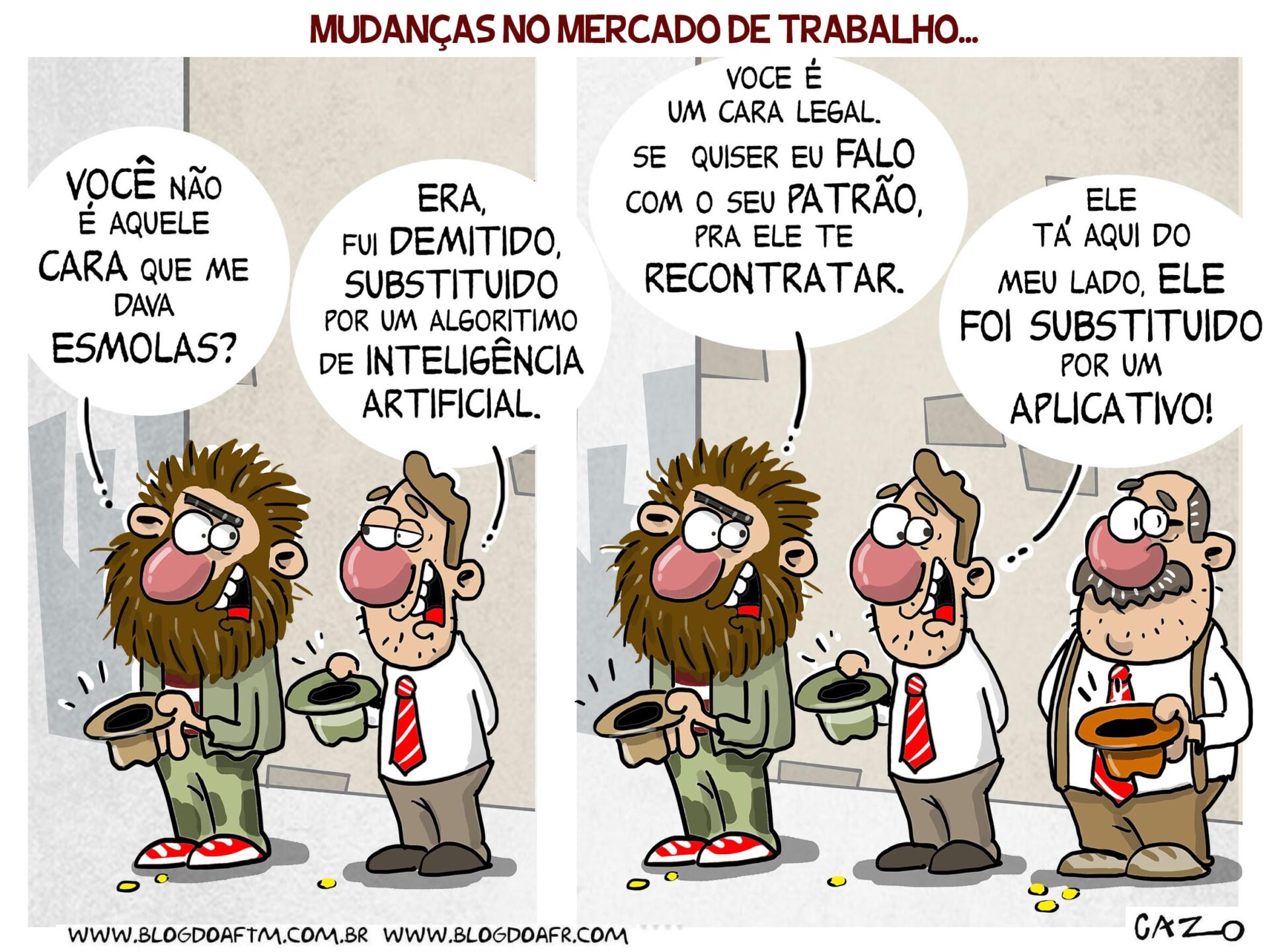 #Charge: Mudanças no mercado de trabalho - Blog do AFTM